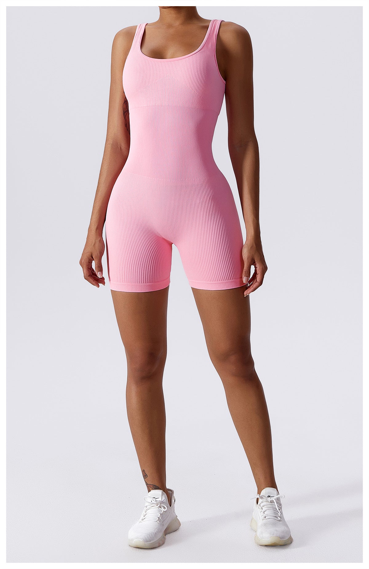 Seamless one-piece yoga suit women's high-elastic one-piece tight-fitt ...