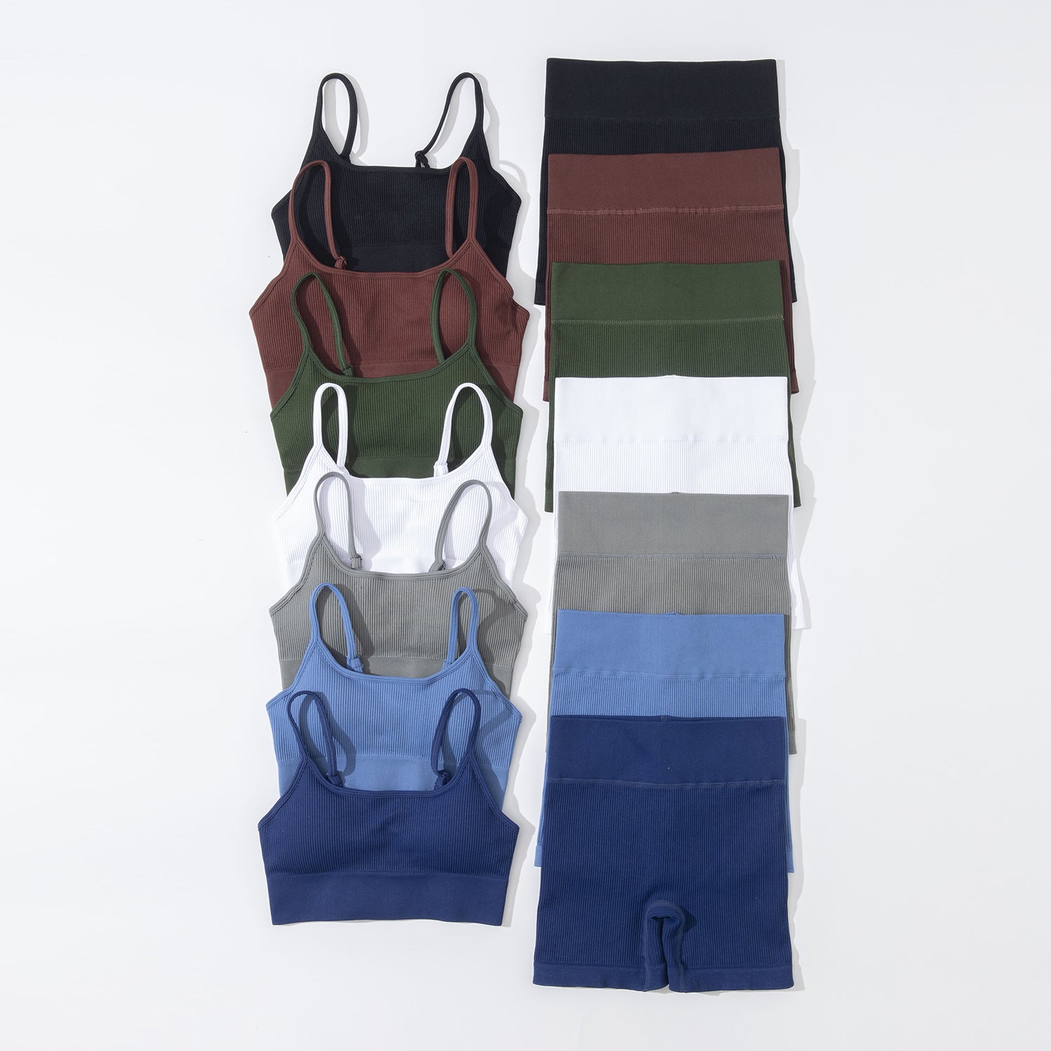 INS sports trend seamless knitted yoga wear women's suspenders underwe ...